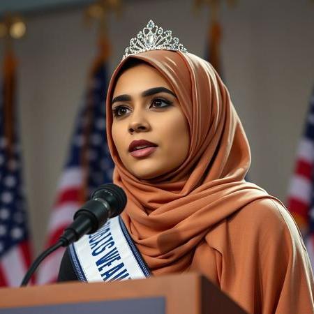 JUST IN: Hijab-Clad Muslima Makes History As Miss Wayne County, Eyes ...