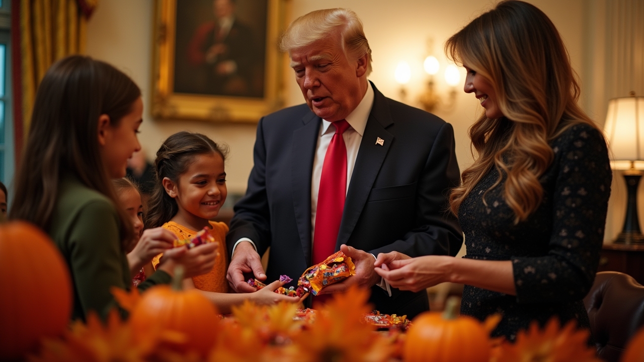 WATCH: Trump And Melania Delight Kids With Full-Size Candy Bars At WH Event