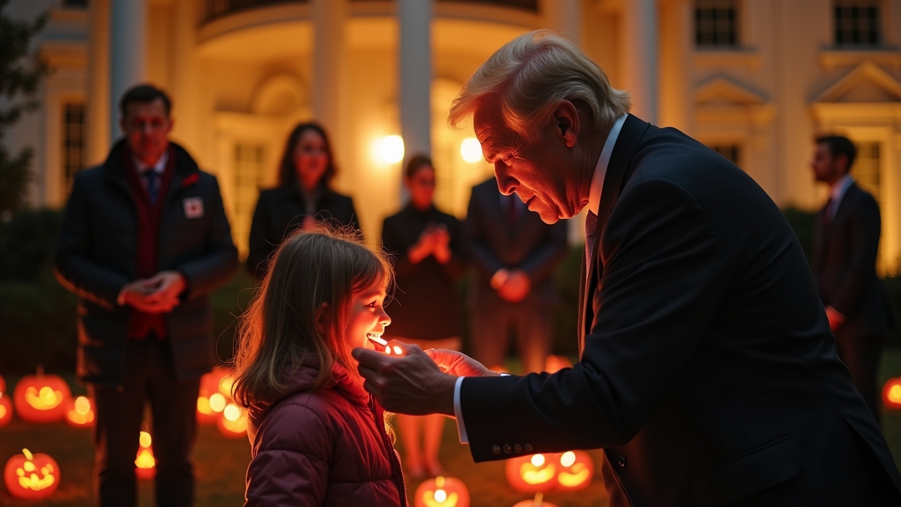 WATCH: Trump Recreates Viral Candy Moment With Young Trick-or-Treater Again
