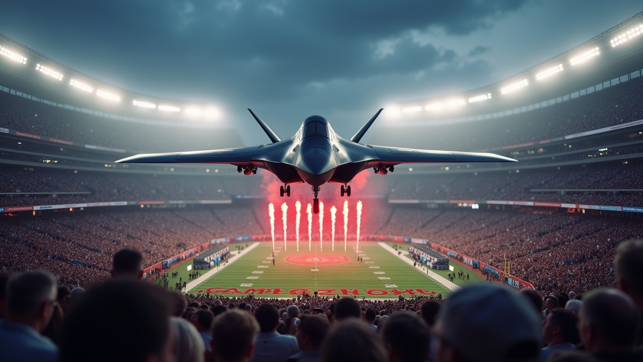 B-2 Stealth Bomber STUNS Rose Bowl Fans With EPIC Patriotic Flyover