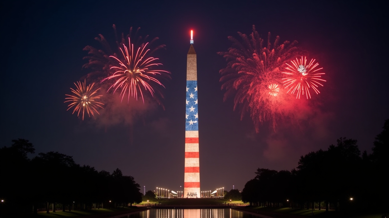 WATCH: Washington Monument Transforms Into World’s Tallest Birthday Candle