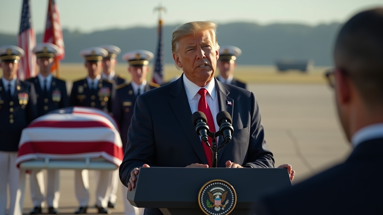 JUST IN: Trump Honors Six Fallen Heroes At Dover Air Force Base Ceremony